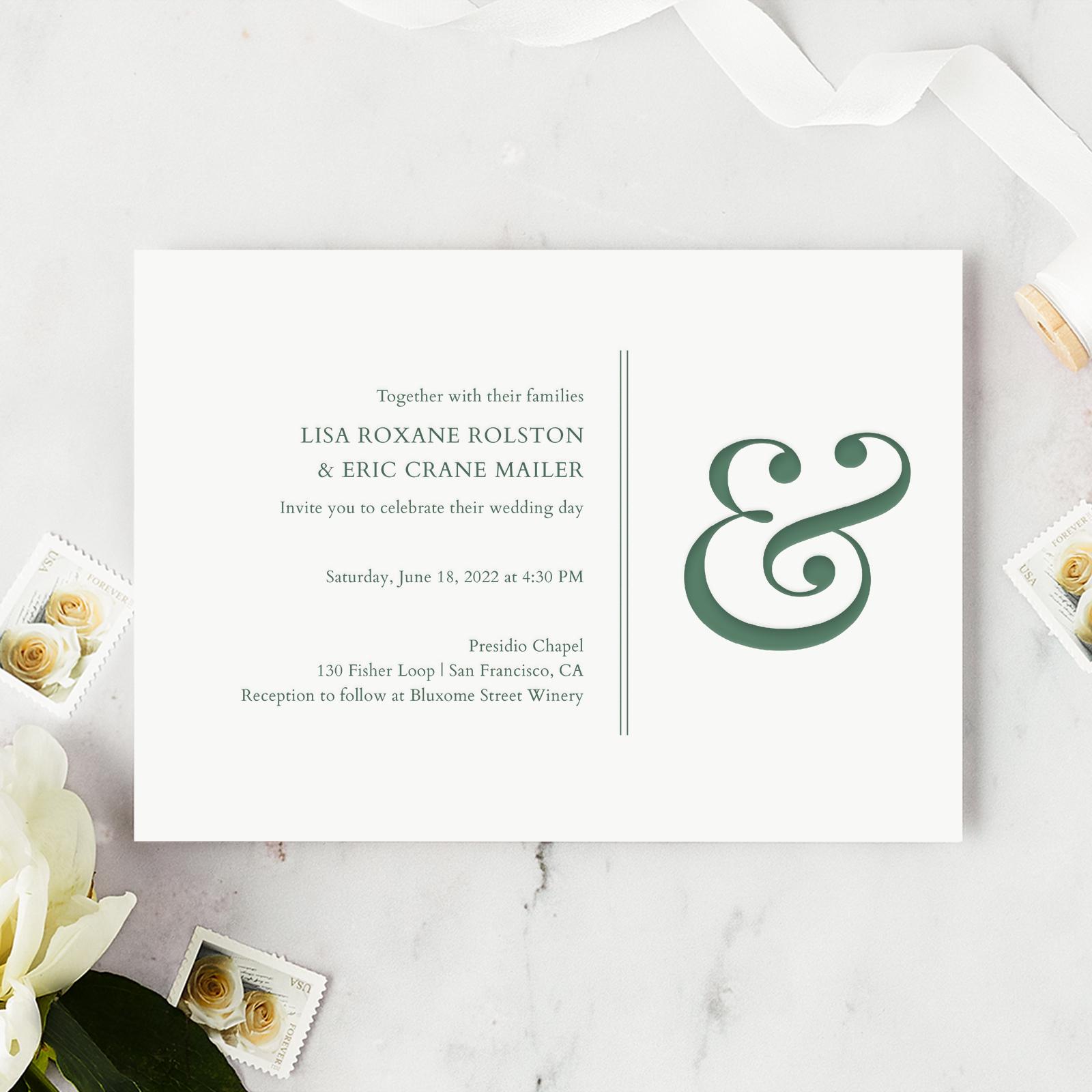 Zola Wedding Invitations - Verona Landscape Letterpress