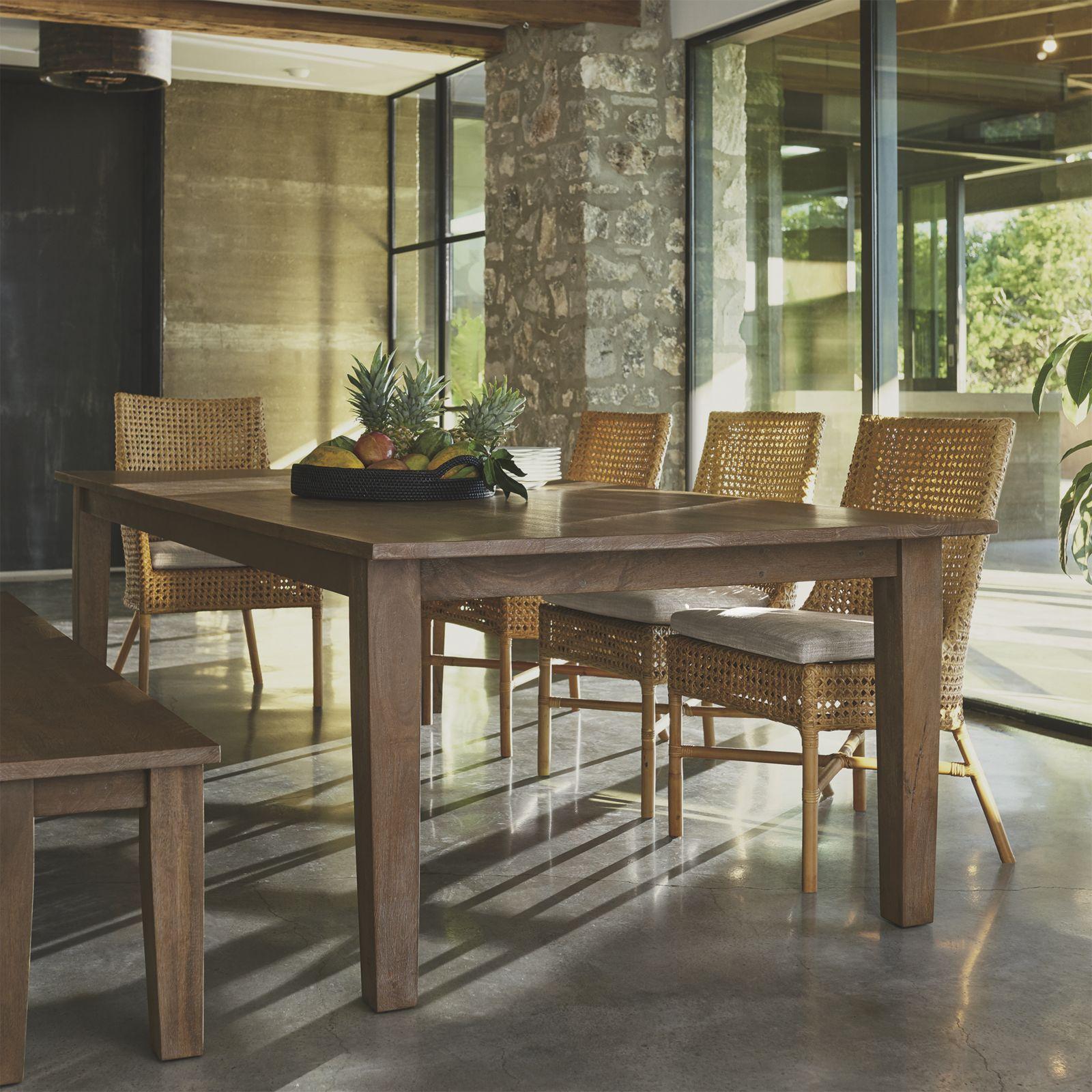 Crate and barrel basque grey wash table store
