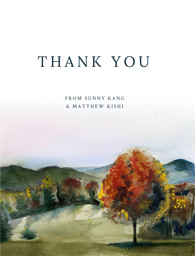 Zola Thank You Cards - Montecillo Portrait