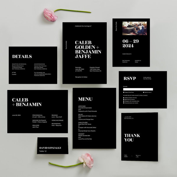 Zola Wedding Invitations - Melvine Portrait