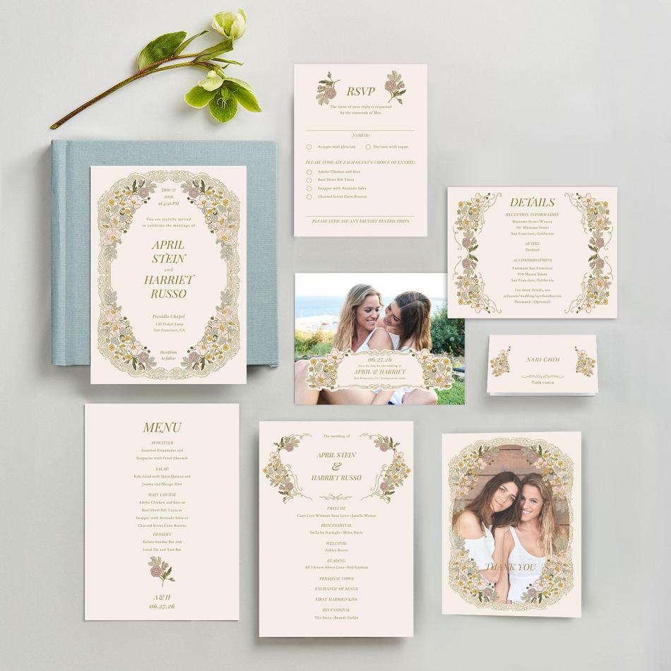 Pomeroy Portrait | Linen | Zola Wedding Invitations