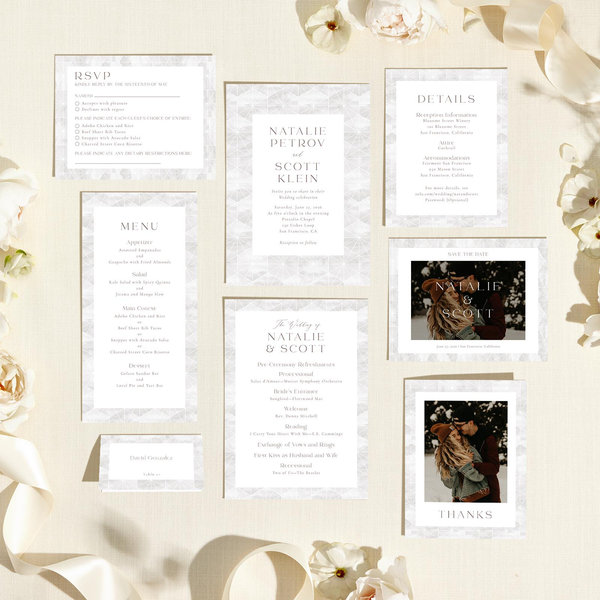 Zola Wedding Menus - Orion