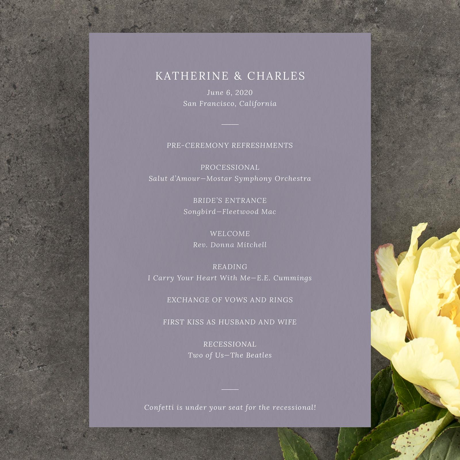 Zola Wedding Programs - Stevens