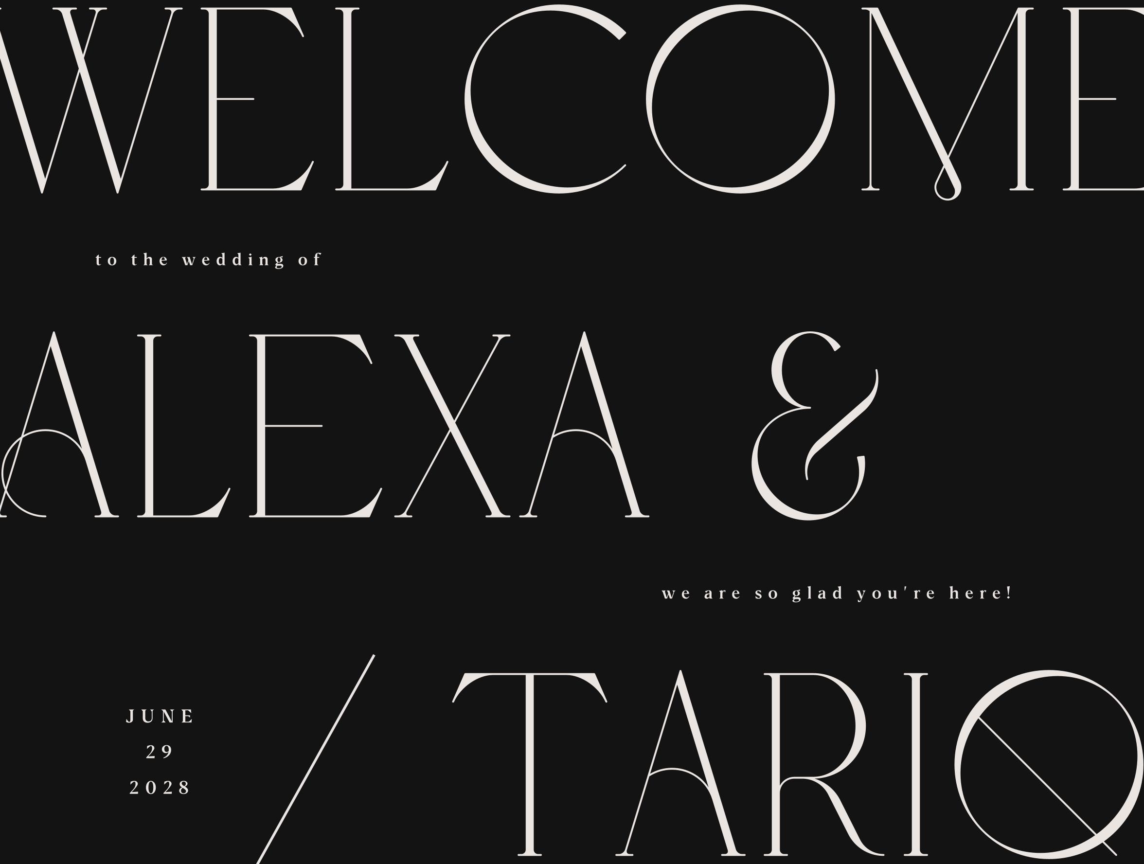 Gothenburg Landscape | Black | Zola Wedding Signs