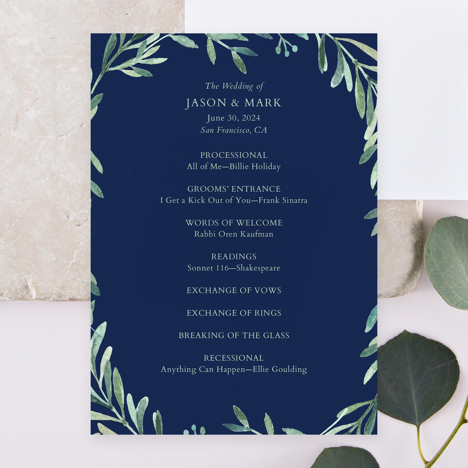 Zola Wedding Programs - Eastwick
