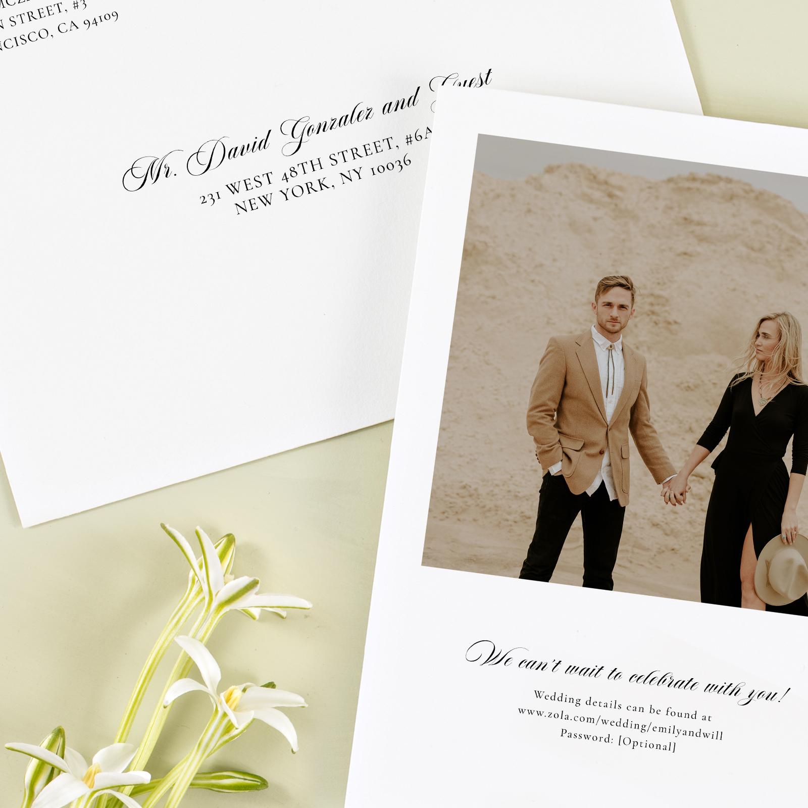 Poconos Bloom | Burgundy | Zola Wedding Invitations