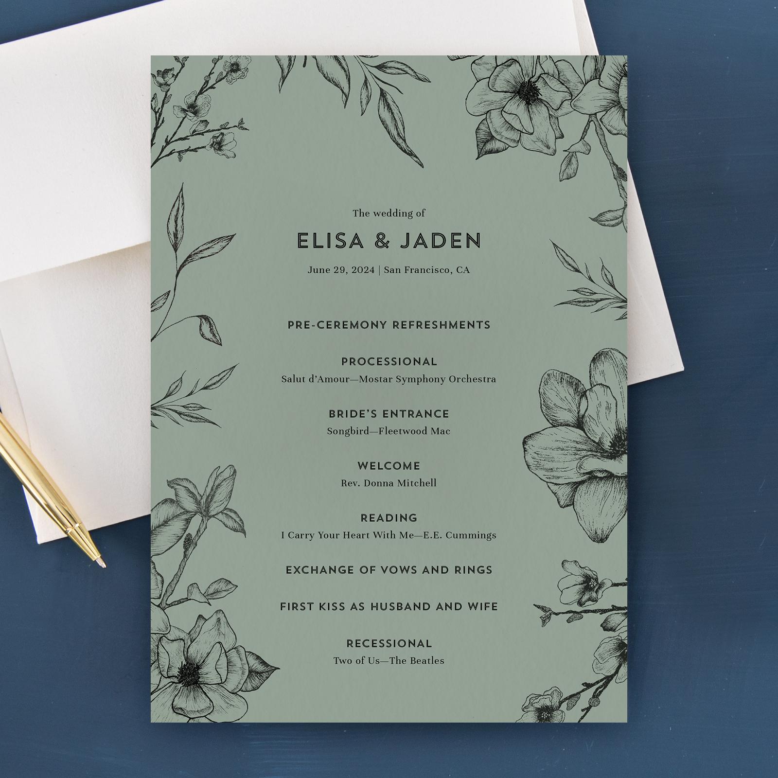 Zola Wedding Programs - Birkenfeld