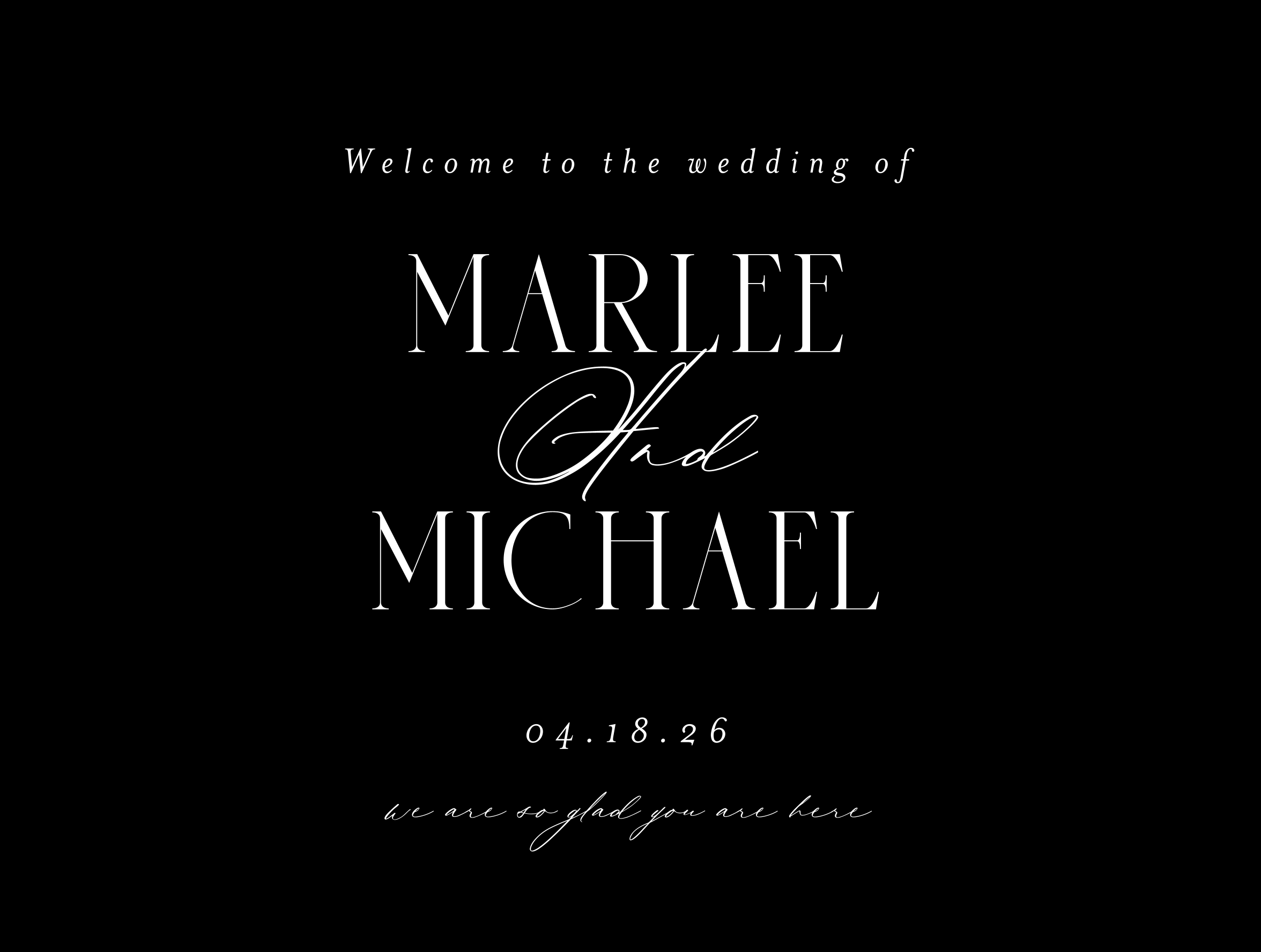 Portsmouth Landscape | Black | Zola Wedding Signs