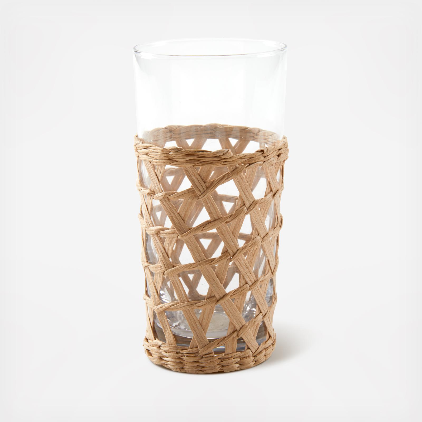 Tableau, Wicker Wrap Glassware, Set of 4 - Zola