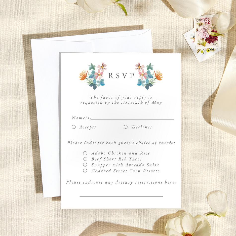 Dolce Portrait | White | Zola Wedding Invitations