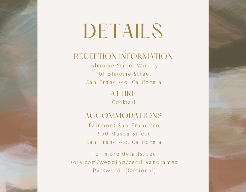 Rosslyn | Gold | Zola Wedding Enclosure Cards