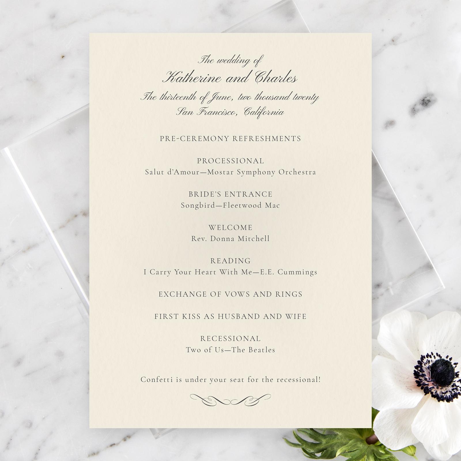 Zola Wedding Programs - Abbey