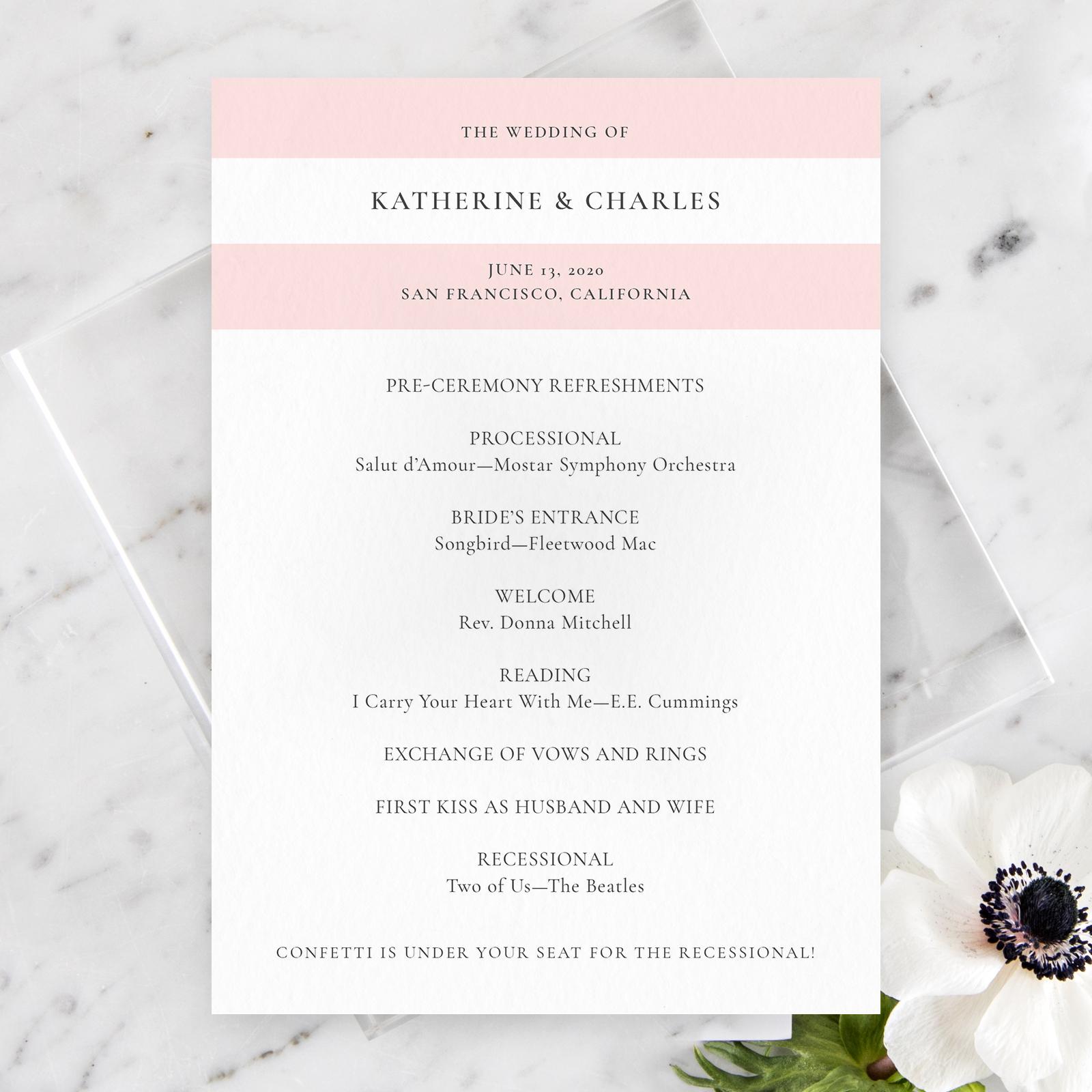 Zola Wedding Programs - Potter