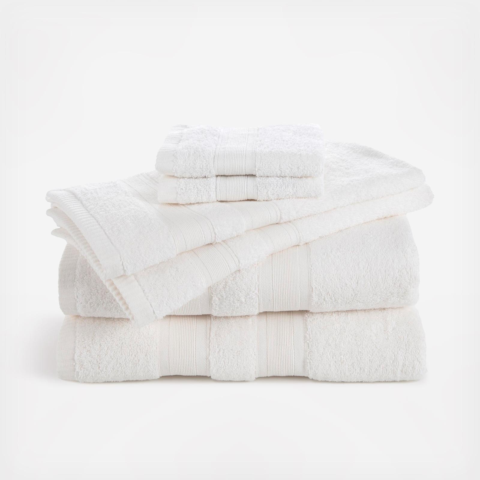 Martex, Clean Essentials Solid Low Lint 6-Piece Towel Set | Zola