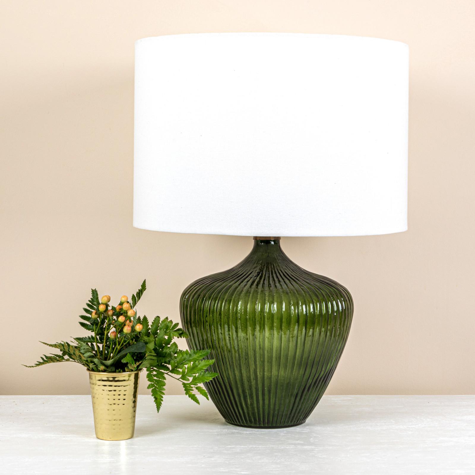 Storied Home, Chelsea Glass Table Lamp with Drum Shade | Zola