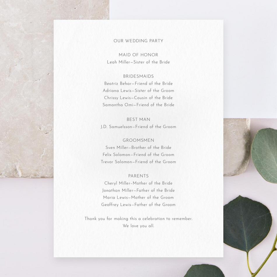Riverside | Pink | Zola Wedding Programs
