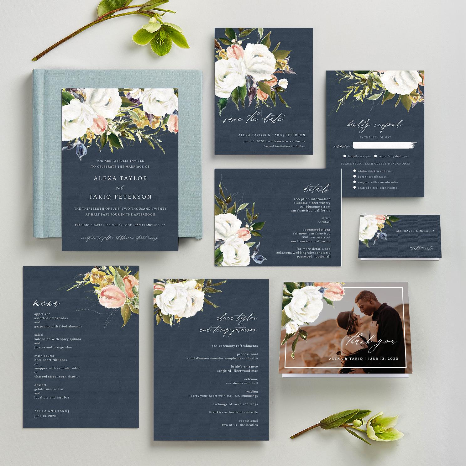 Zola Wedding Invitations - Octavia Portrait