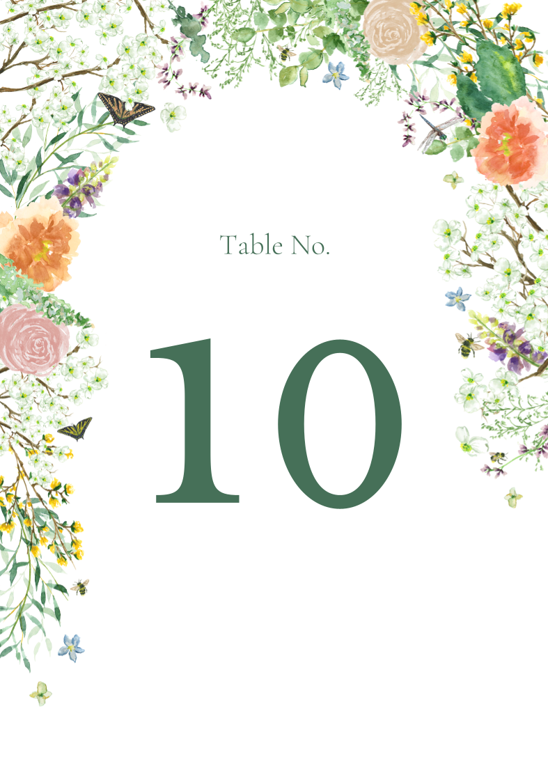 Rosalind | White | Zola Wedding Table Number