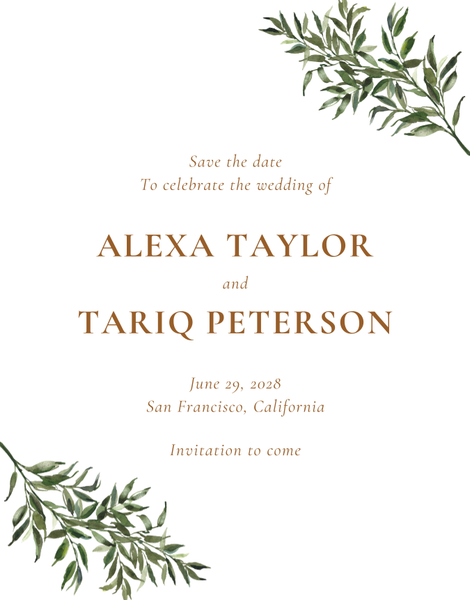 Keely Portrait | White | Zola Save The Dates