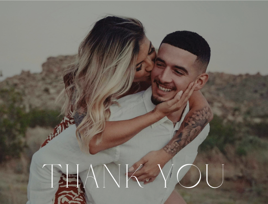 Calidore Photo | White | Zola Thank You Cards