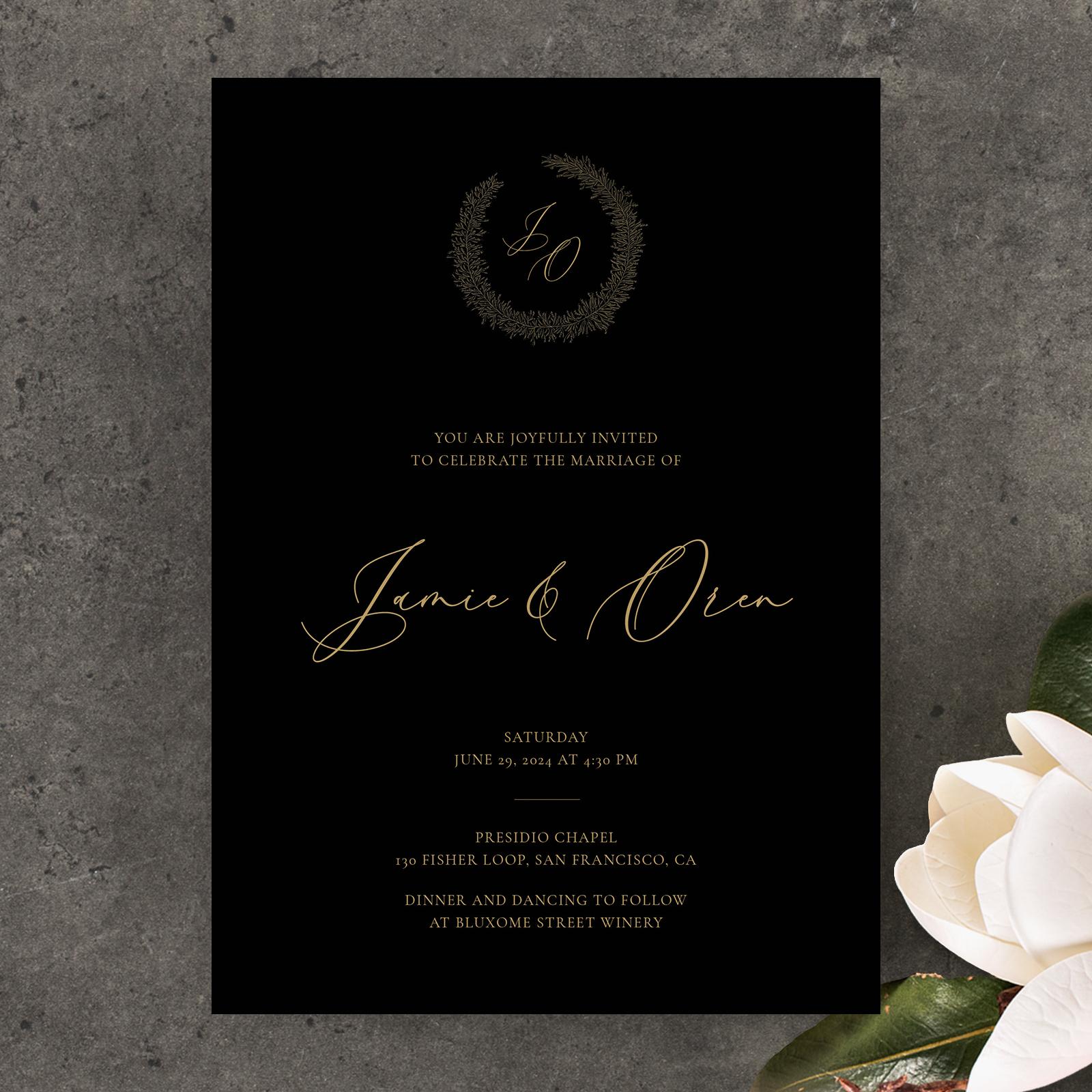 Zola Wedding Invitations - Mathias Portrait