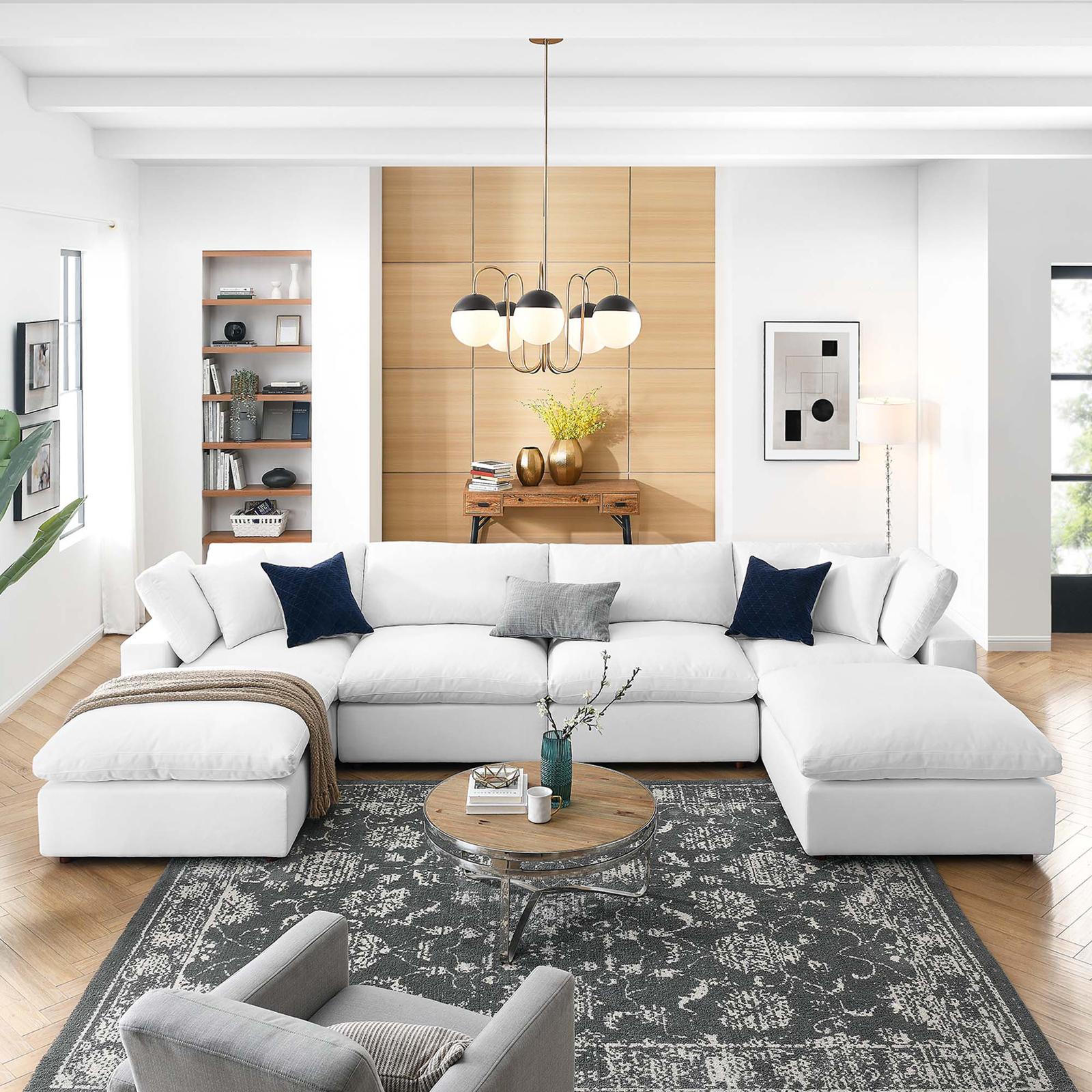 Modway, Commix 6-Piece Sectional Sofa with Ottoman | Zola