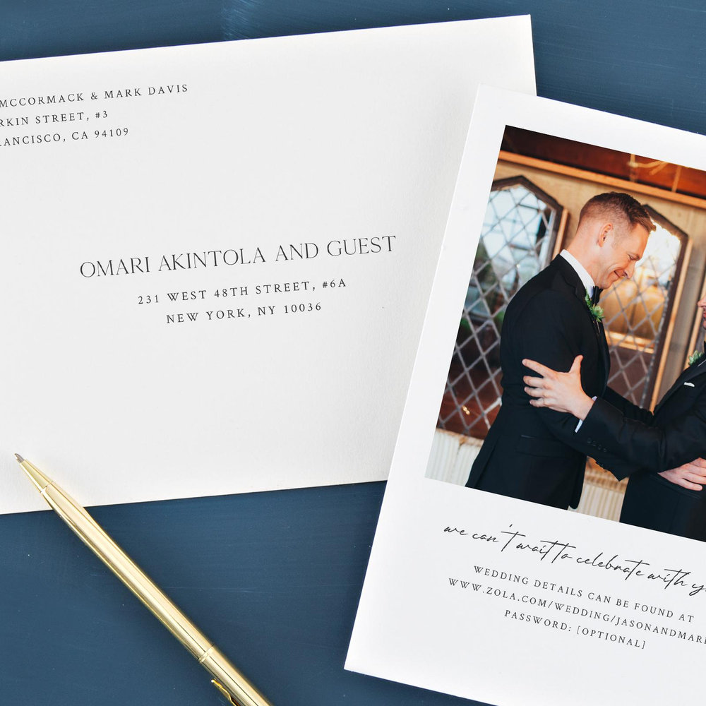 Celeste Classic | White | Zola Wedding Invitations