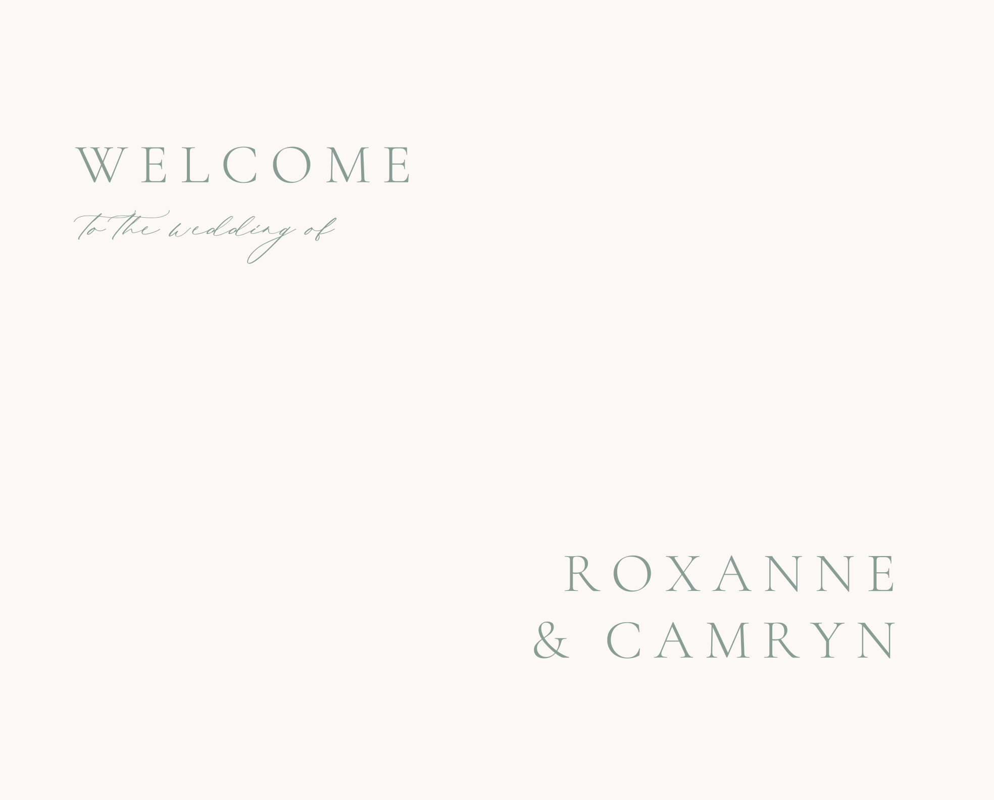 Altair Landscape | Off-White | Zola Wedding Signs