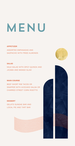 Zola Wedding Menus - Bellefonte Foil