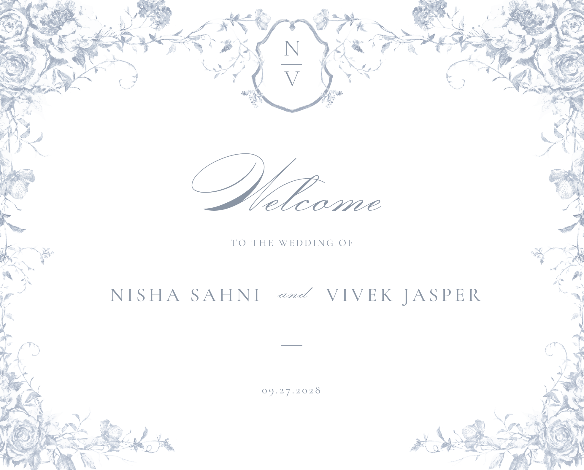 Hattaway Landscape | Cloud Gray | Zola Wedding Signs