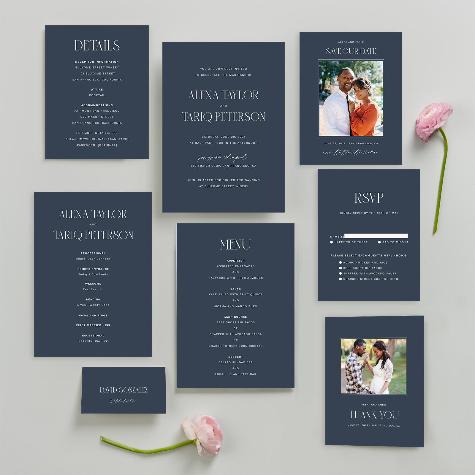 Zola Wedding Invitations - Roberts Portrait