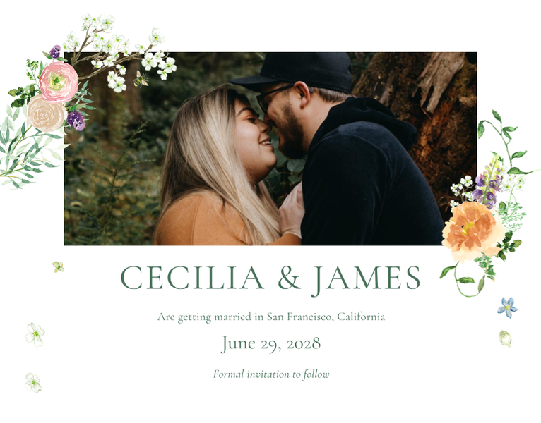 Rosalind Photo | White | Zola Save The Dates