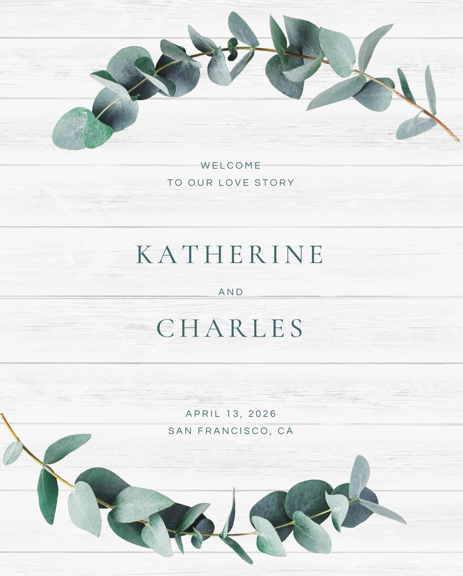 Galata Portrait | Light Wood | Zola Wedding Signs