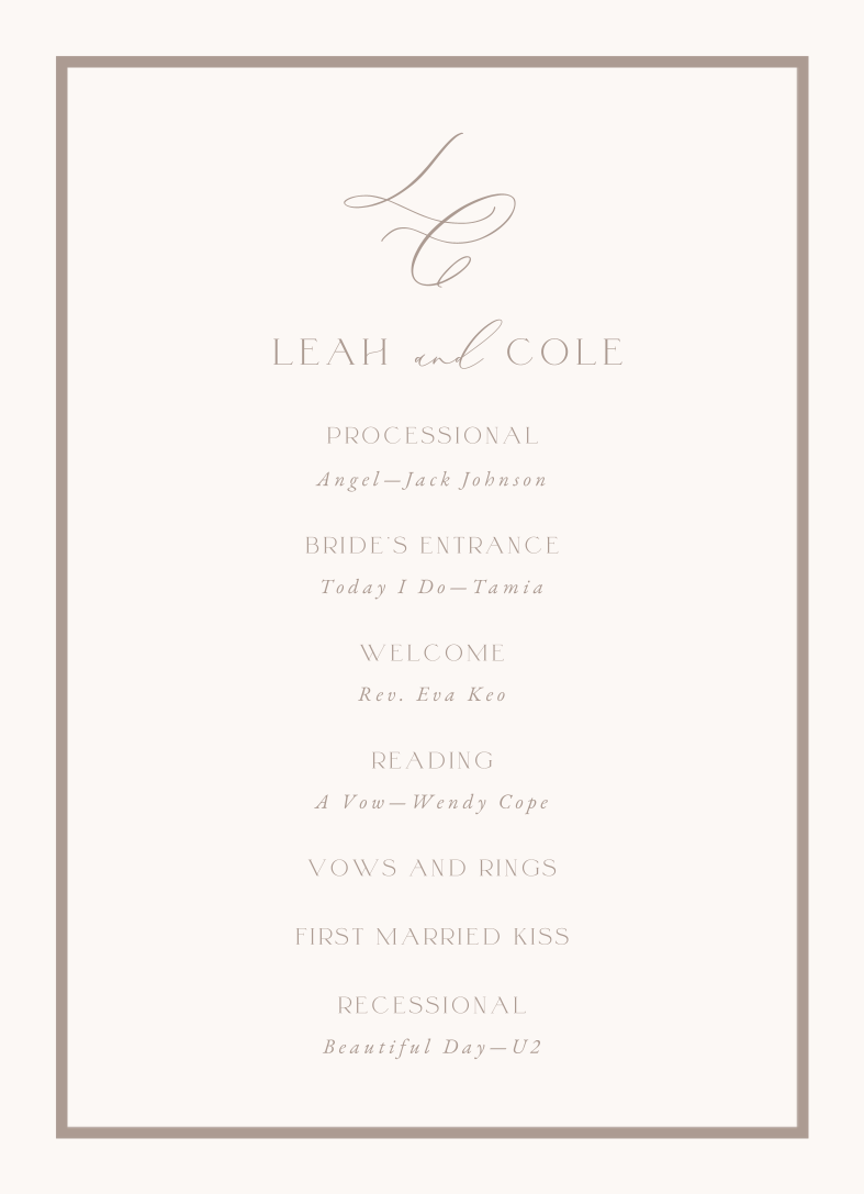 Zola Wedding Programs - Artvin