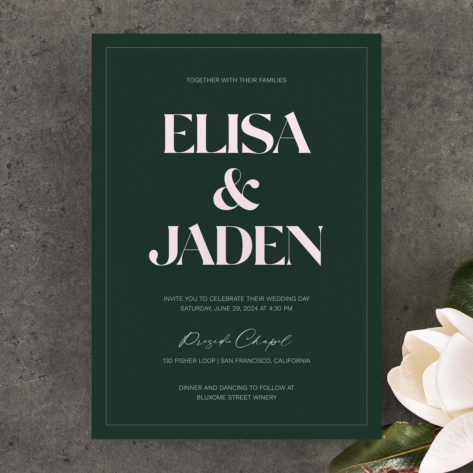 Zola Wedding Invitations - Carlisle Classic