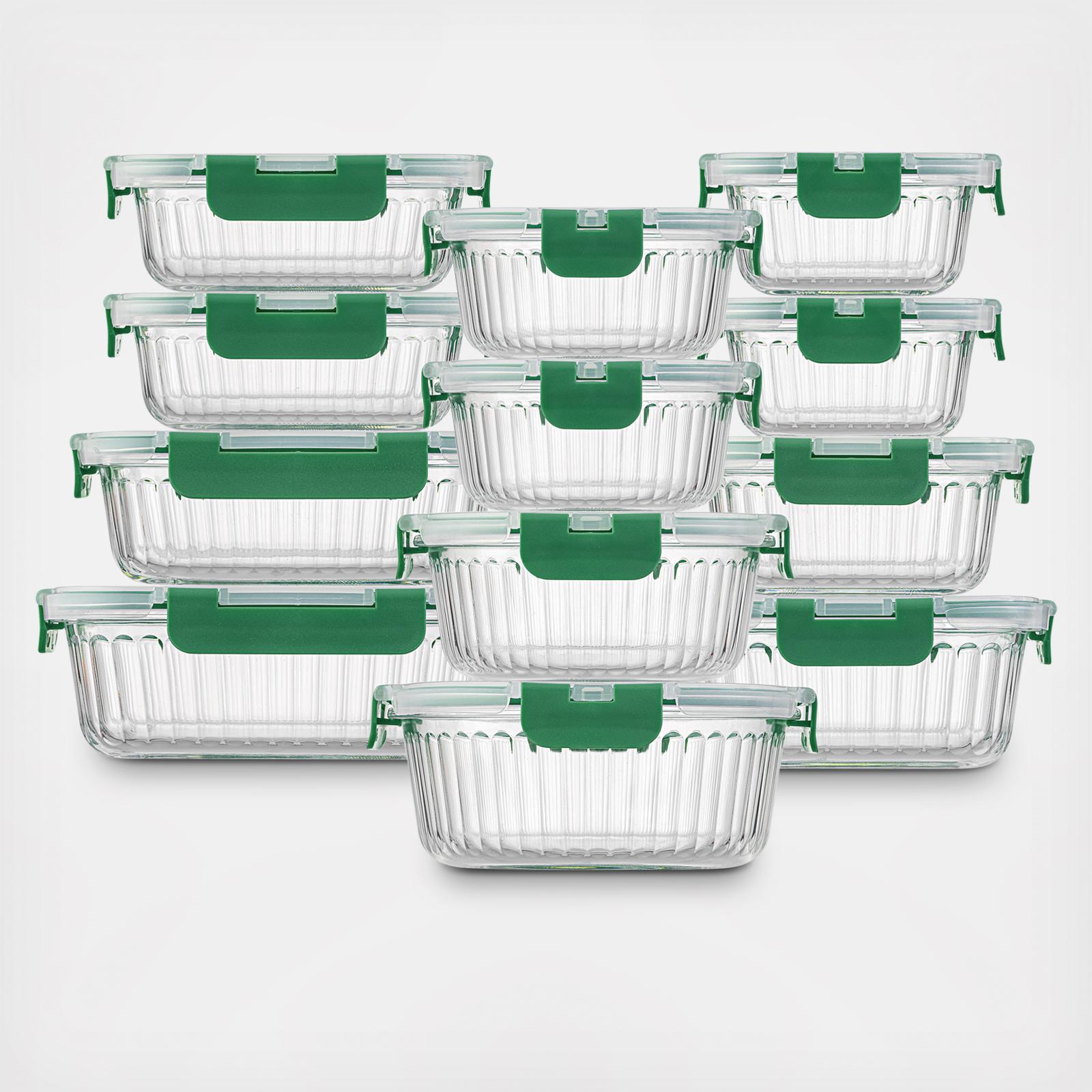 JoyJolt, Fluted 24-Piece Food Storage Container Set with Lid - Zola