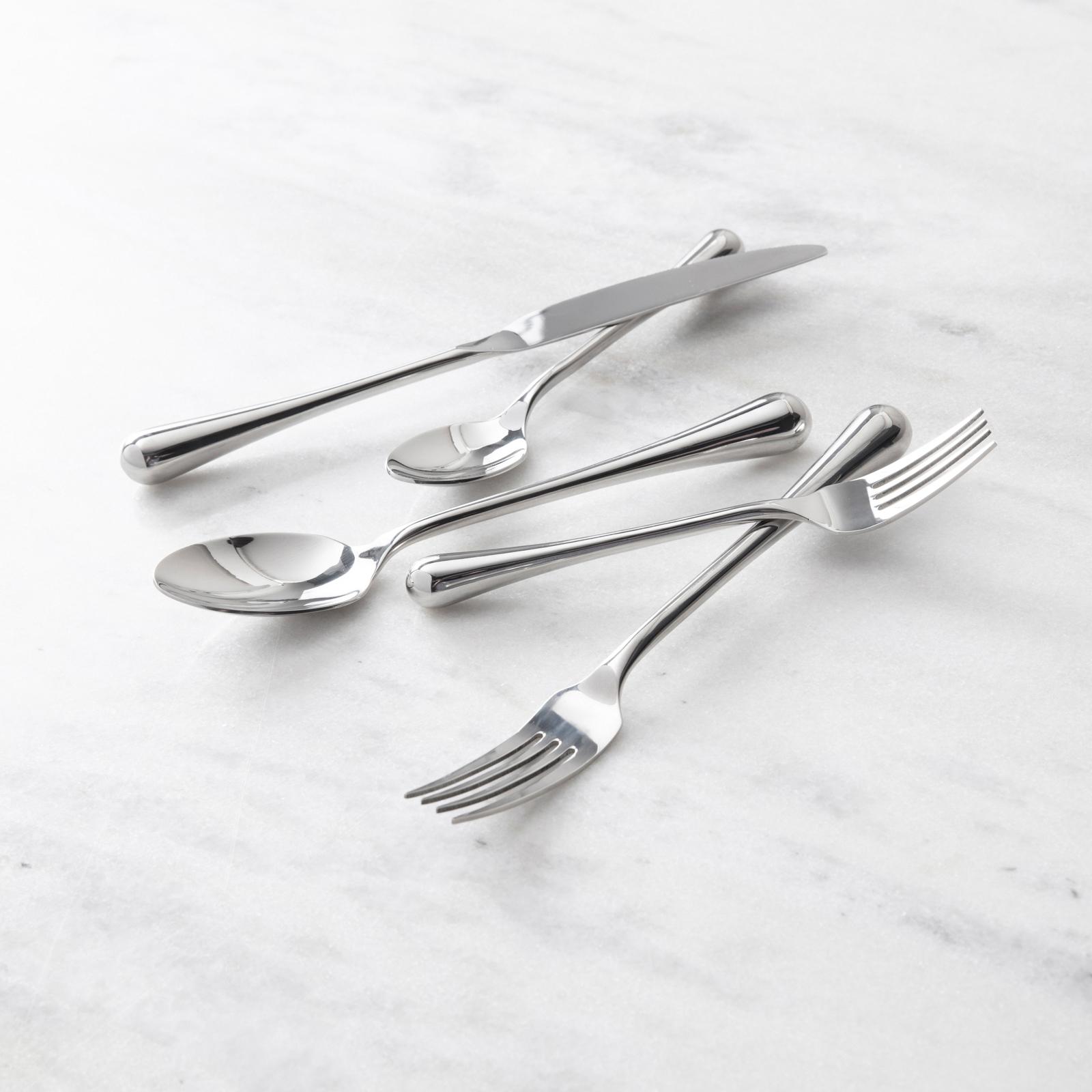 Fortessa, Mercurio Hallow Handle 5-Piece Flatware Set, Service for 1 | Zola