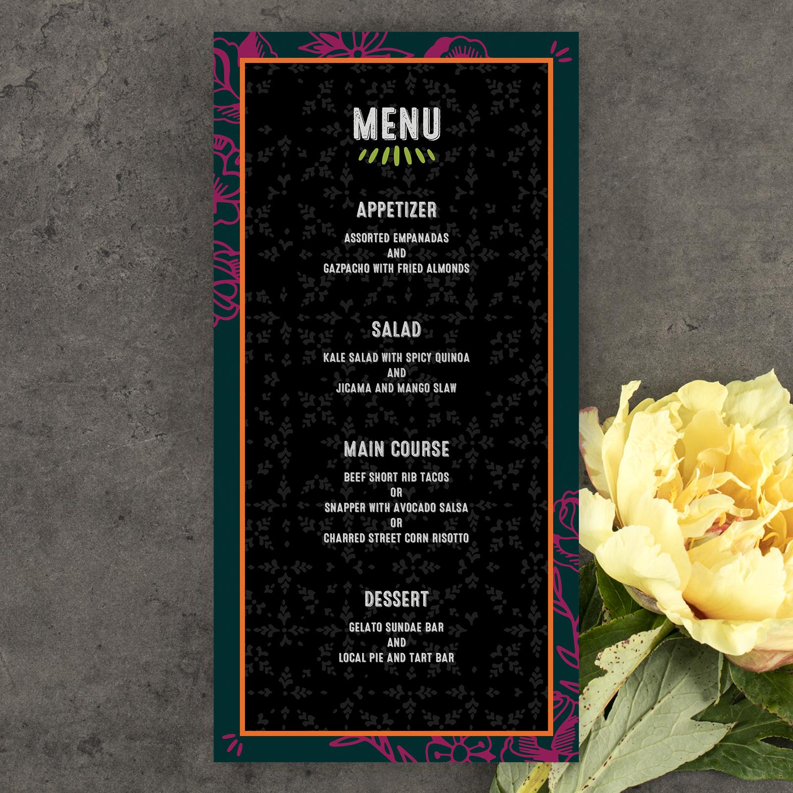 Zola Wedding Menus - Rios