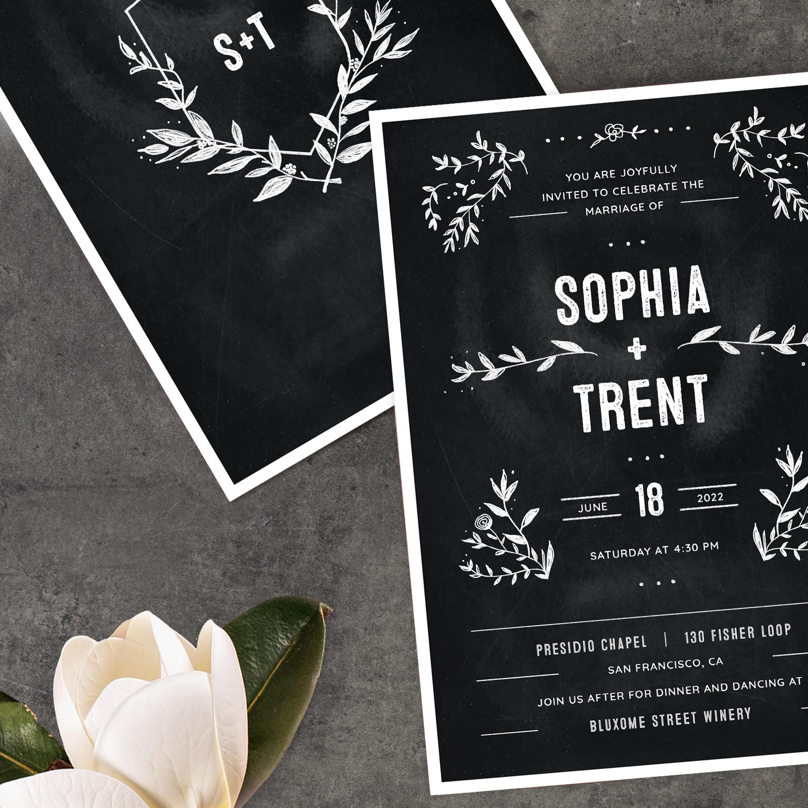 Humboldt Classic | Black | Zola Wedding Invitations