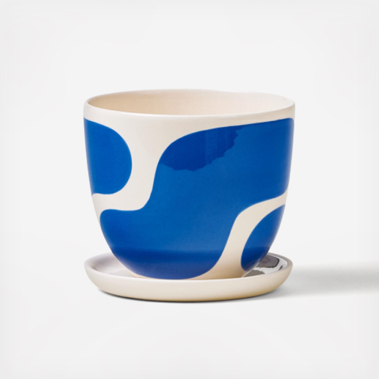 Franca NYC, Small Color Block Planter with Saucer | Zola