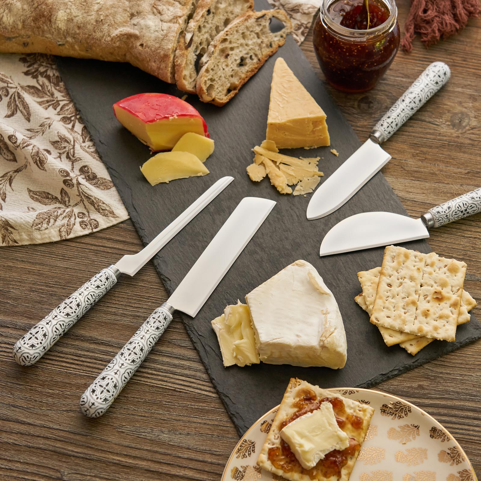 Twine, Vineyard Market 4-Piece Cheese Knife Set | Zola