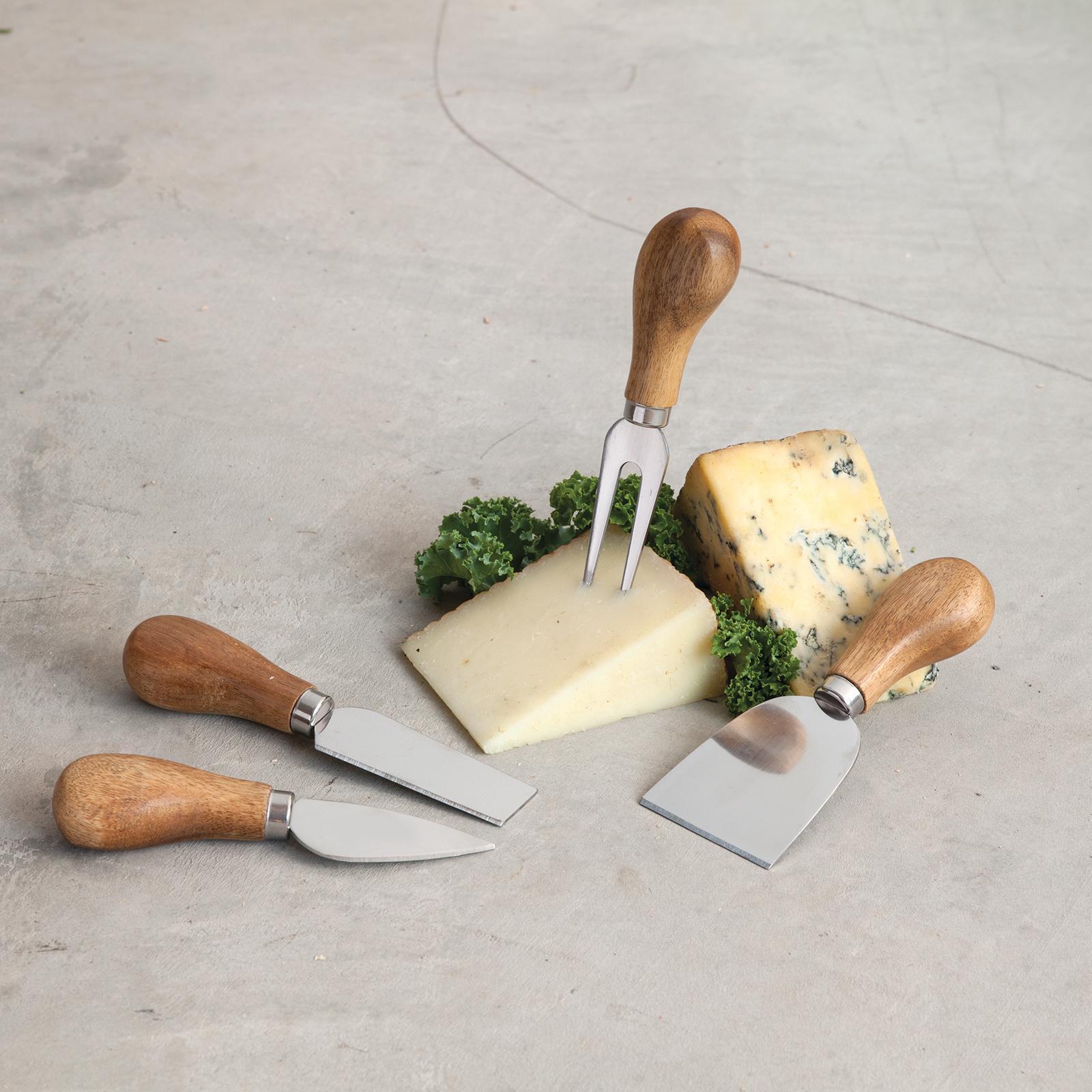 Twine, Rustic Farmhouse Assorted Gourmet Cheese Knives, Set of 4 | Zola