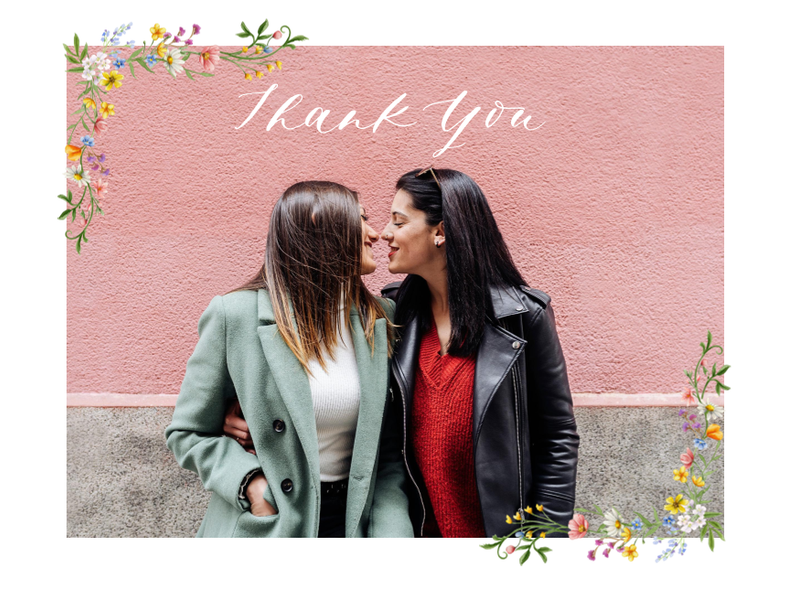 Varenna Photo | White | Zola Thank You Cards