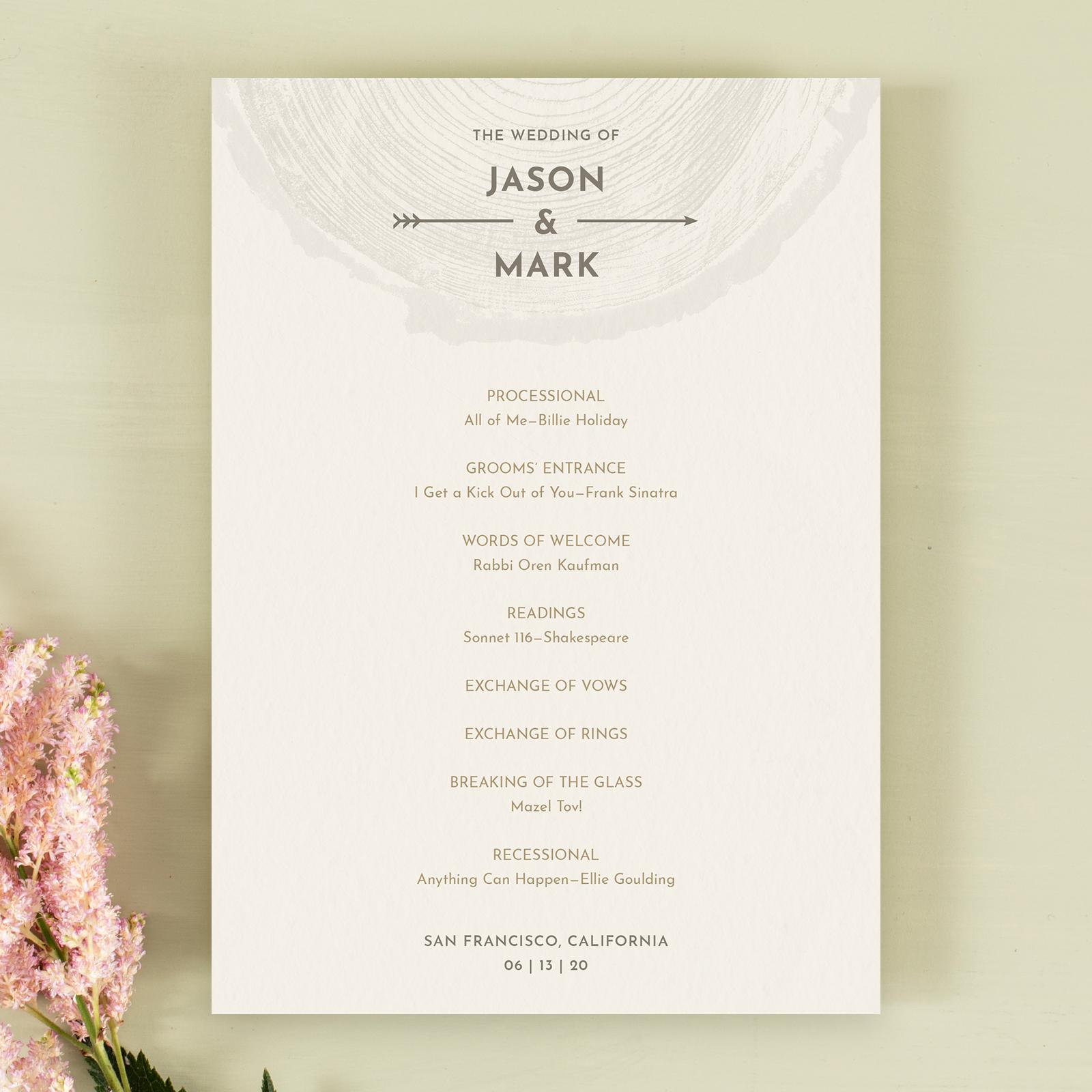 Zola Wedding Programs - Chatham