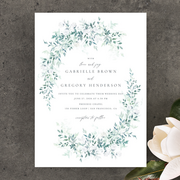 Farnham Portrait | Blue Sage | Zola Wedding Invitations