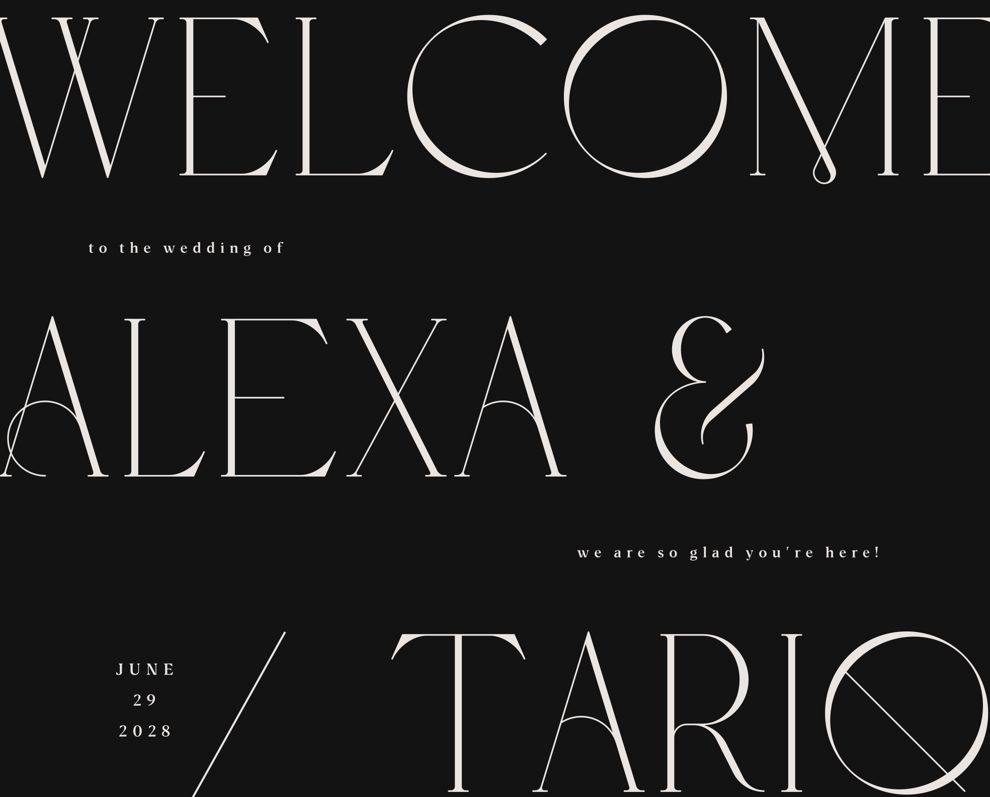 Gothenburg Landscape | Black | Zola Wedding Signs