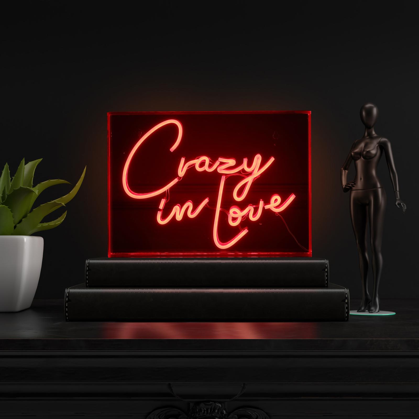 JONATHAN Y, Crazy In Love Contemporary Glam Acrylic LED Neon Light Box ...