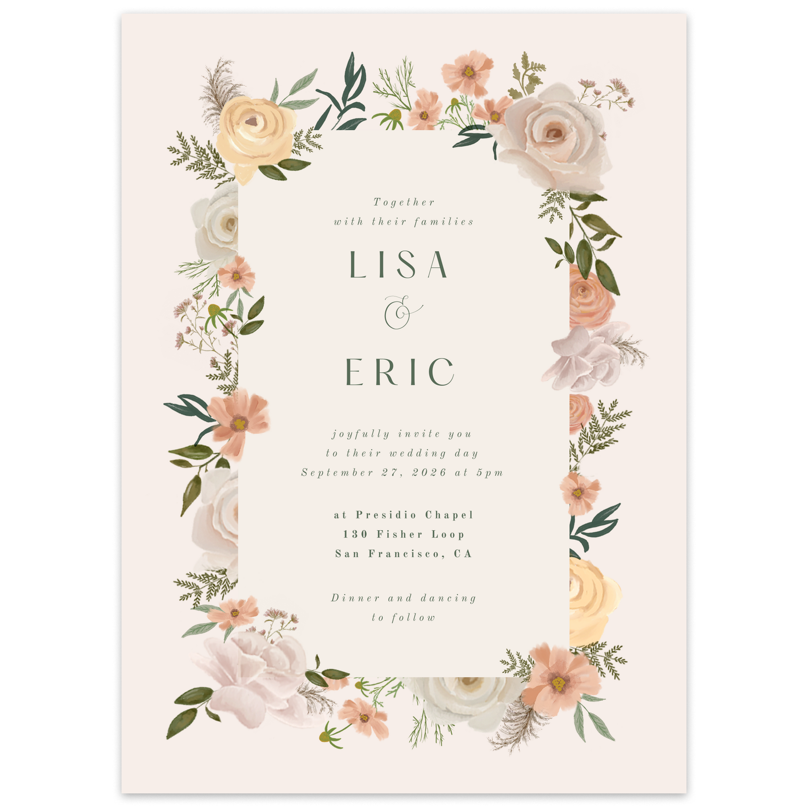 Zola Wedding Invitations - Miele Portrait