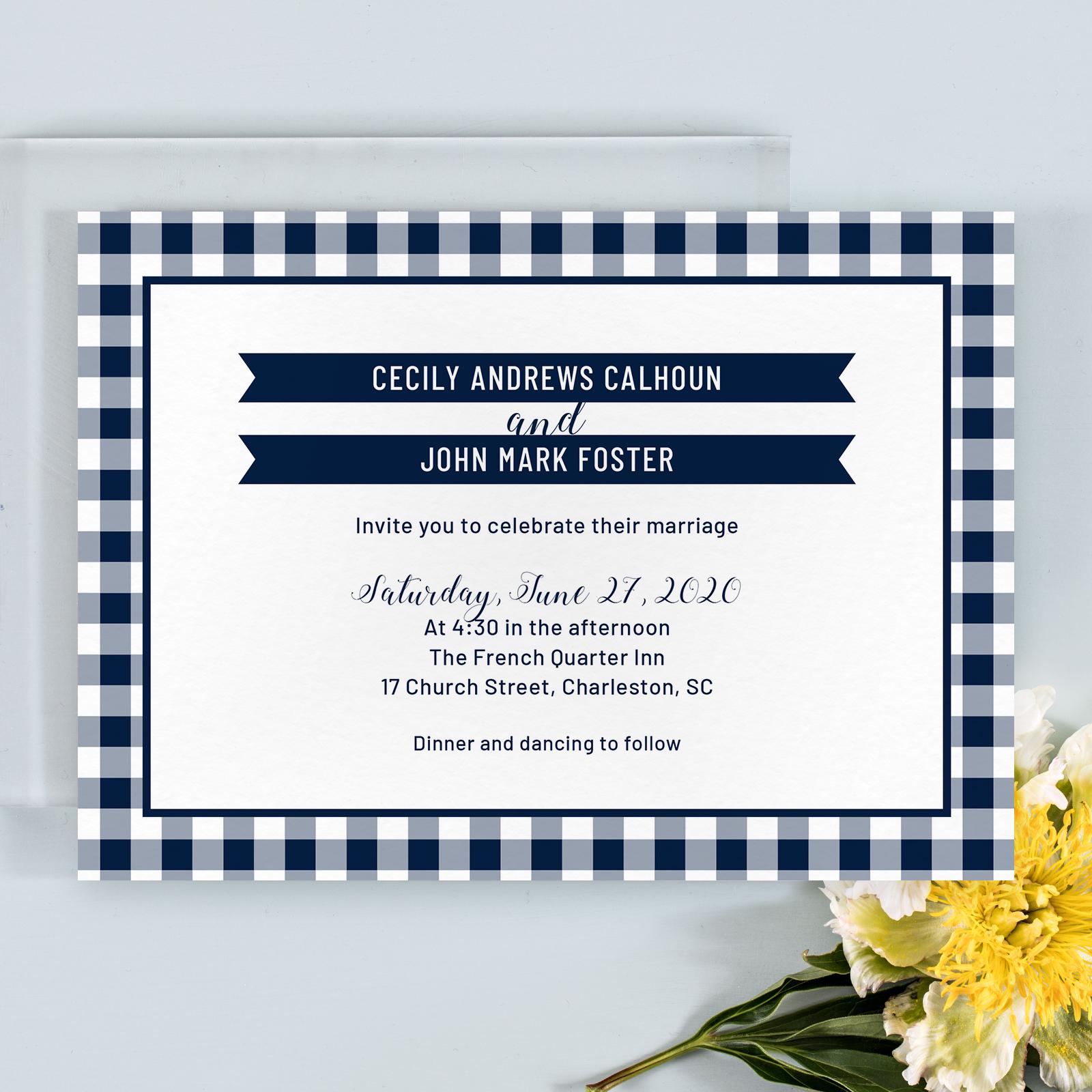 Zola Wedding Invitations - August Frame