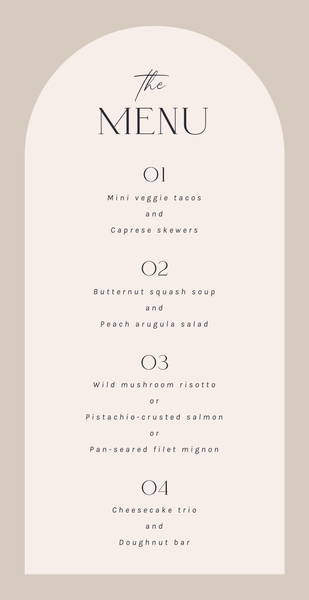 Zola Wedding Menus - Spencer